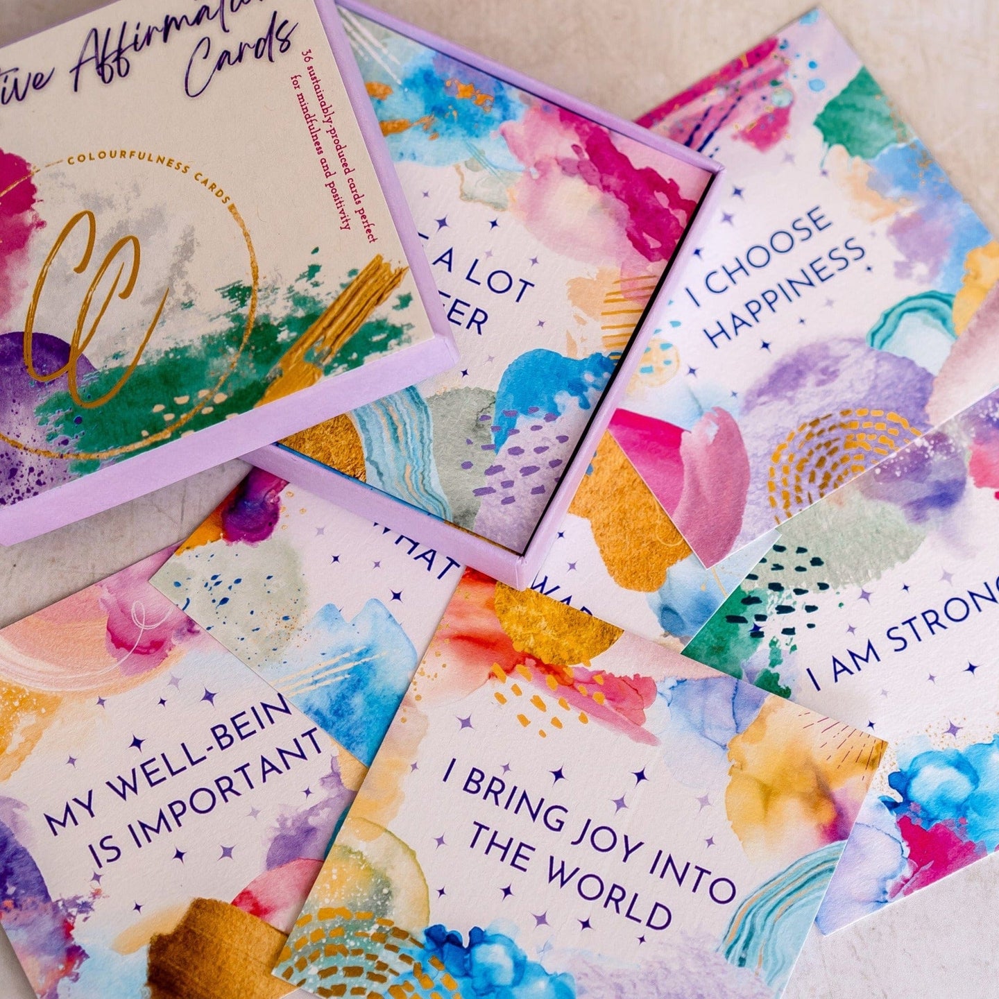 Positive Affirmation Cards – Colourfulness Cards